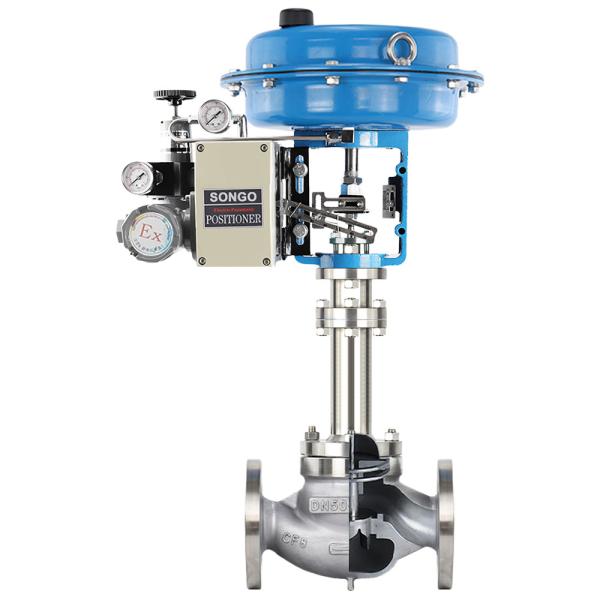 Quality SS304 Pneumatic Modulating Valve Bellows Seal Type Water Steam Globe Valve Flange ANSI 150 for sale