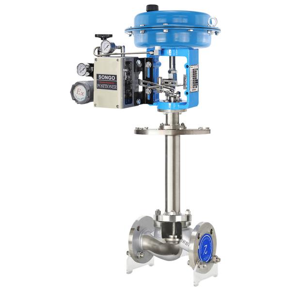 Quality Pneumatic Cryogenic Control Valve Bellows Type Flange 150lb 4-20ma SS304 Air To Open for sale