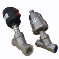 Quality Pneumatic Angle Seat Valve Y Type SS304 Double Acting NPT Thread 16bar Shut Off for sale