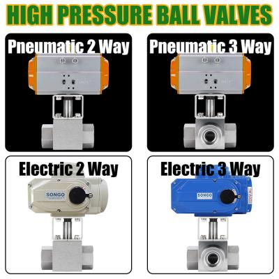 China Double Action Pneumatic Actuated Valve 200bar Full Bore Ptfe Seal 2 Way BSPP Thread For Nitrogen / Argon for sale