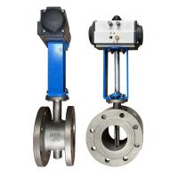 Quality Pneumatic Ventilation Butterfly Valve Double Acting 16bar 310S Hot Gas Flange for sale