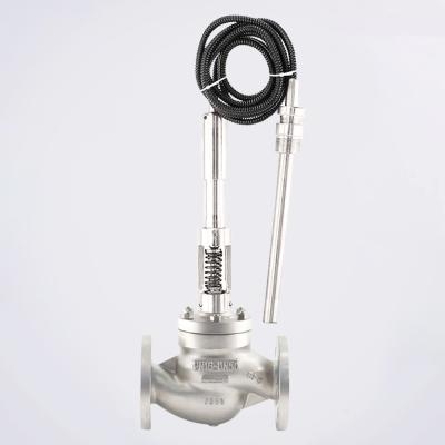 China SONGO Self-operated temperature control valve 16bar 25bar Stainless Steel 304 Direct Acting thermostatically controlled valve 2 Way Flange Control Valve with Steam hot water for sale