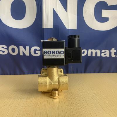 China 16bar Pilot Type Solenoid Diaphragm Valve Brass AC220V Normally Closed for sale
