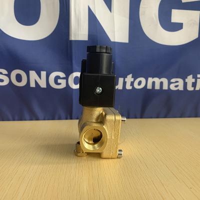 China 16bar Pilot Type Solenoid Diaphragm Valve Brass AC220V Normally Closed for sale