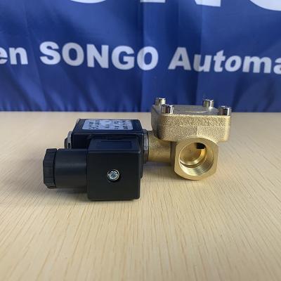 China 16bar Pilot Type Solenoid Diaphragm Valve Brass AC220V Normally Closed for sale