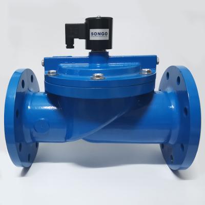China Cast Iron Flange Solenoid Valve Normally Closed 220VAC For Water for sale