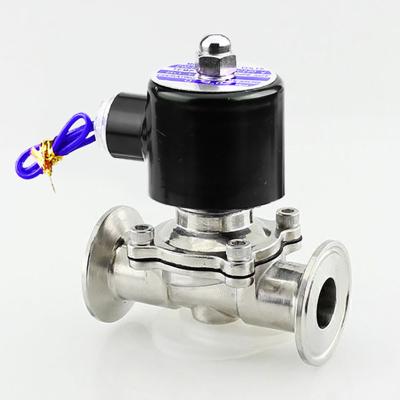 China SS304 Sanitary Solenoid Valve Two Way Tri Clamp Food Grade For Milk for sale