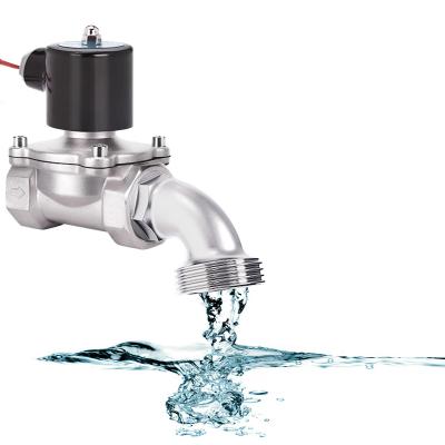 China 2W Stainless Steel Solenoid 10bar AC24V Normally Open For Water Oil Air for sale