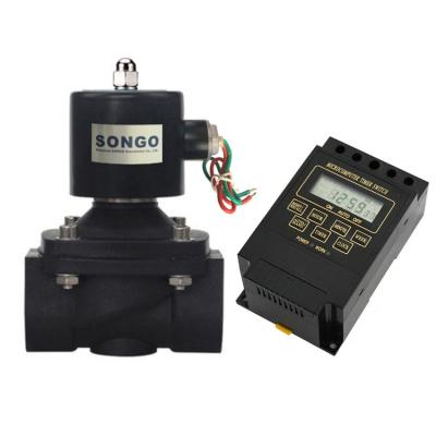 China Plastic Solenoid Valve Timer Normally Closed For Irrigation Water Fountain for sale