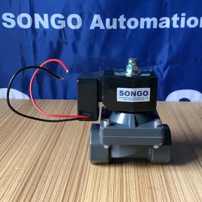 China Diaphragm UPVC Solenoid Valve Normally Closed Ip65 For Water / Fountain for sale