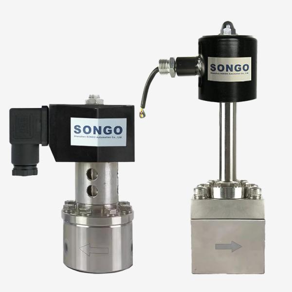 Quality LNG Cryogenic Solenoid Valve 16bar SUS304 Extended Stem Butt Weld Flange Npt Thread for sale