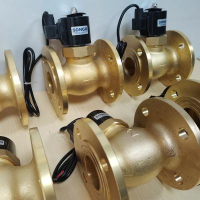 China Brass Flange Solenoid Valve 16bar 2 Way 12VDC Normally Close For Steam for sale