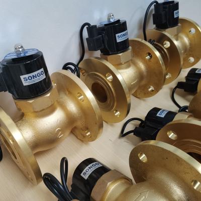 China Brass Flange Solenoid Valve 16bar 2 Way 12VDC Normally Close For Steam for sale
