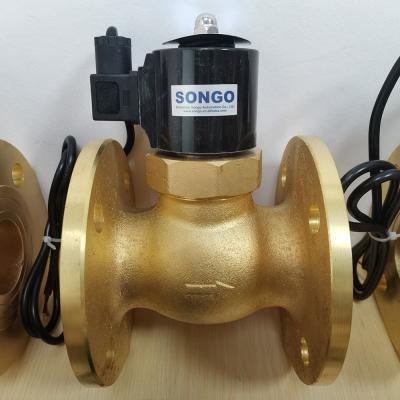 China Brass Flange Solenoid Valve 16bar 2 Way 12VDC Normally Close For Steam for sale