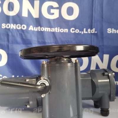 China Three Phase Multiturn Electric Actuator with Gearbox AC380V 50/60HZ Modulating Ip67 1200NM 2000NM for sale
