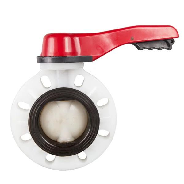 Quality SONGO PVDF manual wafer type EPDM Viton seal butterfly valve with hand lever for sale