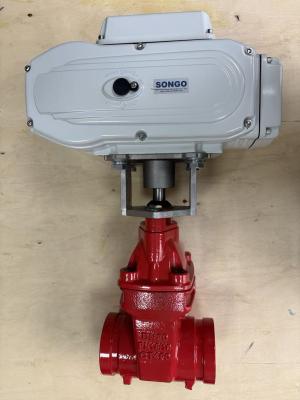 China SONGO Cast Iron Electric Groove Gate Valve For Water Fire Fighting System for sale