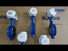 cast iron wafer motorized butterfly valve 220vac on off type electric actuator flow control valve