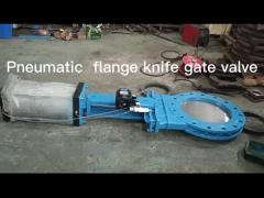 Pneumatic flange knife gate valve