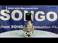 50bar stainless steel solenoid valve female thread high pressure for water gas oil