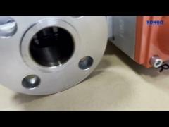 double acting pneumatic actuator valve v port 2inch 16bar cf8m 2 way ss304 carbon steel flanged