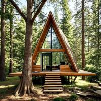 China Factory Directly Sell Lightweight Steel Structure Triangle Frame Prefabricated Tiny Triangular Modern Customizable House for sale