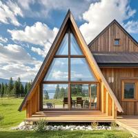 China Factory Directly Sell Lightweight Steel Structure Triangle Frame Prefabricated Tiny Triangular Modern Customizable House for sale