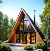 China Factory Directly Sell Lightweight Steel Structure Triangle Frame Prefabricated Tiny Triangular Modern Customizable House for sale