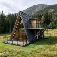 China Cost-Effective 2 Level Triangular Modular Cabin, Robust Light Steel Structure With Customizable Contemporary Appearance for sale