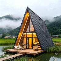 China Cost-Effective 2 Level Triangular Modular Cabin, Robust Light Steel Structure With Customizable Contemporary Appearance for sale