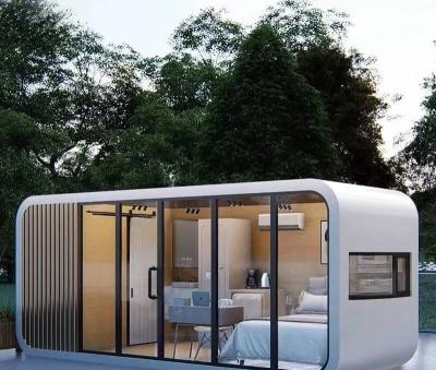China Modern Apple Cabin Container House With Panoramic Glass Windows for Luxury Resort or Eco Lodge Accommodation for sale