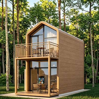 China Modern a Frame Prefab House With Large Glass Windows for Scenic Glamping Resorts and Eco Tourism Projects Stylish Vacation Cabin for sale