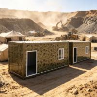China Construction Site Quick Install Foldable Container House Steel Frame Windproof for Worker Dormitory Temporary Office for sale