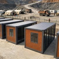 China Construction Site Rapid Assembly Foldable Container House Steel Frame Windproof for Worker Dormitory Temporary Office for sale