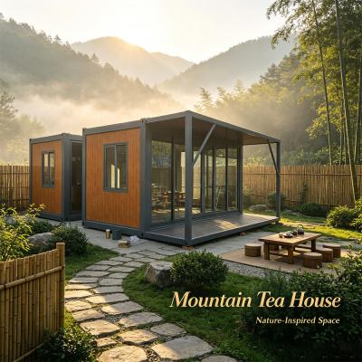 China Foldable Shipping Container Home With Double Glass Window and Security Door for Foldable Prefab Tiny House and Rural Cabin for sale