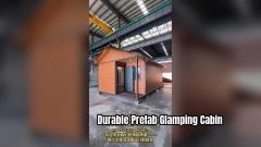 Prefabricated A‑Frame Glamping House, Modular Cabin with Synthetic Thatch Roof