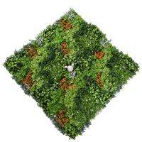 China Dustproof Artificial Leaf Grass Wall Foliage Panels 40mm Pile Height for Decoration for sale