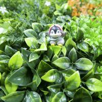 China Dustproof Artificial Leaf Grass Wall Foliage Panels 40mm Pile Height for Decoration for sale