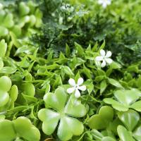 China Dustproof Artificial Leaf Grass Wall Foliage Panels 40mm Pile Height for Decoration for sale