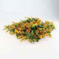 China Artificial Greenery Flower Wall Panel 42cm Diameter PE/PP Waterproof Decoration for sale