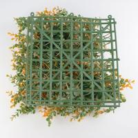 China Artificial Greenery Flower Wall Panel 42cm Diameter PE/PP Waterproof Decoration for sale