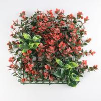 China Artificial Greenery Flower Wall Panel 42cm Diameter PE/PP Waterproof Decoration for sale