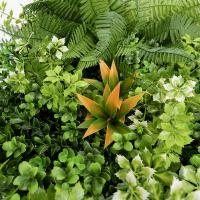 China High Density PP Plastic Artificial Grass Wall Panel 50x50cm UV Resistant Privacy Hedge for sale
