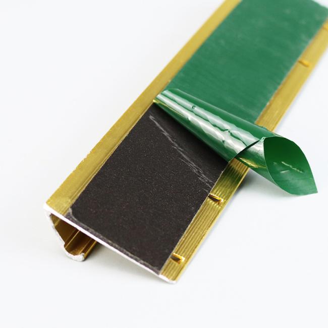 Gold and silver aluminum with glue carpet edging tile trim gripper