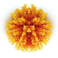 China Artificial Topiary Flower Balls 35-42cm Diameter PE PP Plastic Decorative Plant Balls for sale