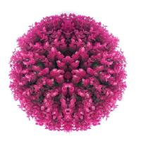 China Artificial Topiary Flower Balls 35-42cm Diameter PE PP Plastic Decorative Plant Balls for sale