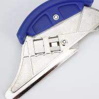 China Stainless Steel Carpet Knife 30 Degree Blade Adjustable Depth Plastic Handle for sale