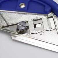 China Stainless Steel Carpet Knife 30 Degree Blade Adjustable Depth Plastic Handle for sale