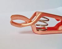 China 40 Amps Solid Copper Geophone Connector / Mueller Clip Narrow Clip for sale