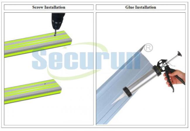 Aluminum Photoluminescent Egress Path Markings Stair Nosings 6